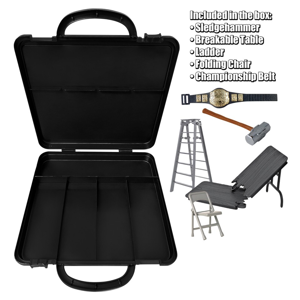 Deluxe Carrying Case With Accessories for WWE & AEW Wrestling Action ...
