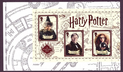 PANE 4+5 GB QEII Stamps HARRY POTTER MARAUDERS MAP Prestige Panes ex ...