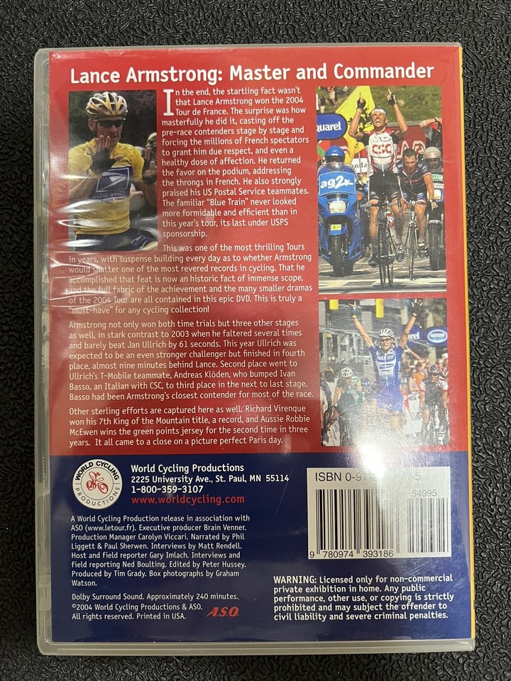 2004 Tour De France World Cycling Productions 2 DVD 4 hrs Lance ...