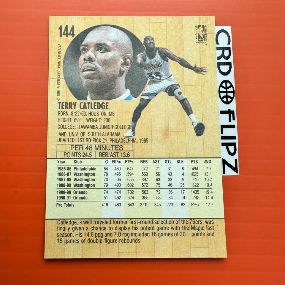 1991-92 Fleer Terry Catledge Orlando Magic #144 | eBay