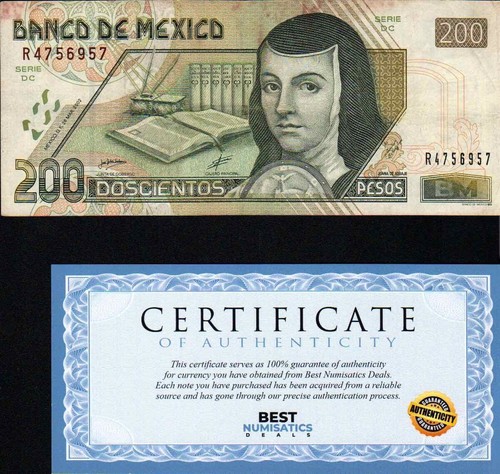 Mexico 200 Pesos, 2002 P-119b Serie DC Banknote Circulated -BEST- | eBay