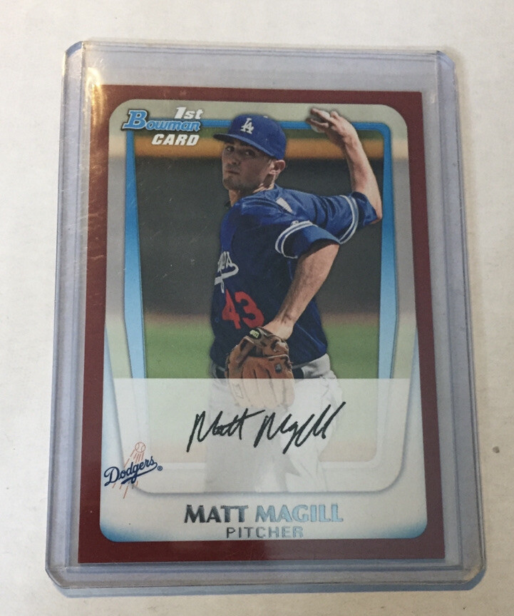 2011 Bowman Matt Magill BP61 Red 1/1 ONE OF ONE Mariners Dodgers | eBay