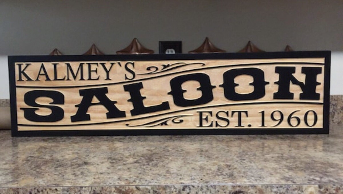 Old Western Wood Sign