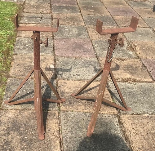2 SCAFFOLD BOARD SUPPORTS - ADJUSTABLE 26"-44" IN HEIGHT | eBay UK