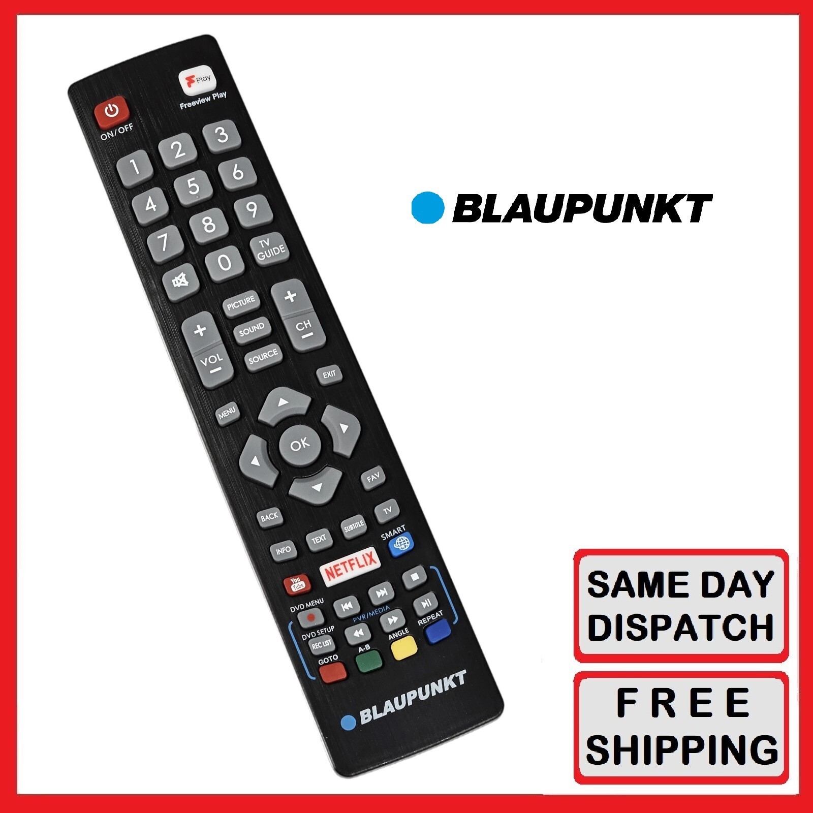 Blaupunkt BLF/RMC/0008 Remote Control for Blaupunkt LCD LED Smart ...