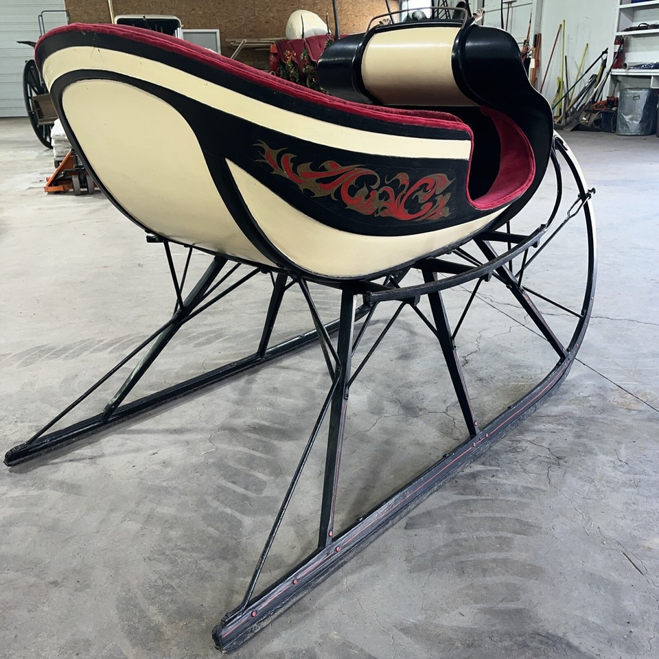 Antique Currier & Ives Albany Cutter Sleigh With Shafts | eBay