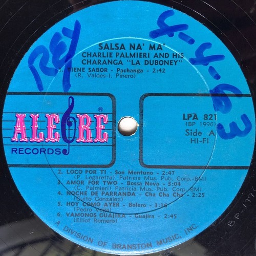 Charlie Palmieri Y Su Charanga La Duboney VIII Salsa Na Ma ALEGRE LPA ...