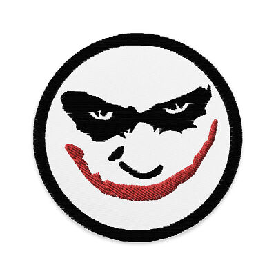 Evil Grin Joker Embroidered Patch Applique Iron On Embroidery | eBay