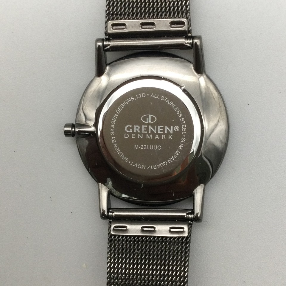 Grenen Denmark Watch Women 33mm Stainless Steel Mesh Band Minimalist ...