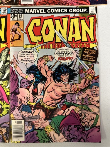 Conan The Barbarian #70 72 73 74 75 1977 Lot Run Set Marvel Bronze Age ...