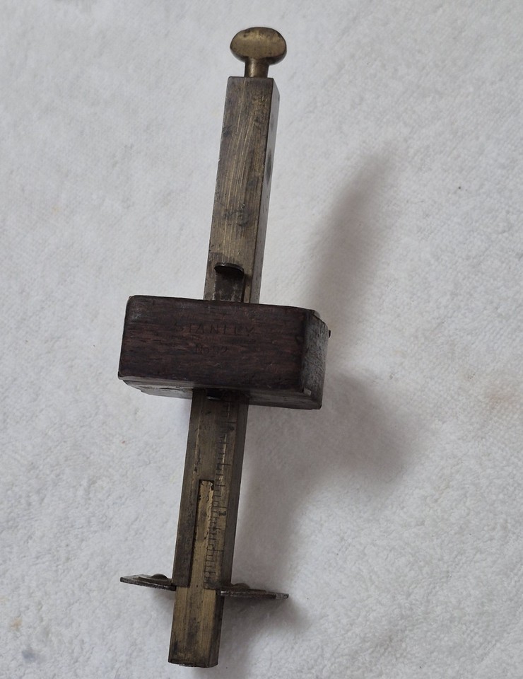 Vintage Mortise Marking Gauge Woodworking Measuring Tool Wood Brass | eBay