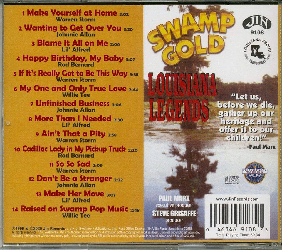 Various Artists Louisiana Legends Swamp Pop (CD) (UK IMPORT ...