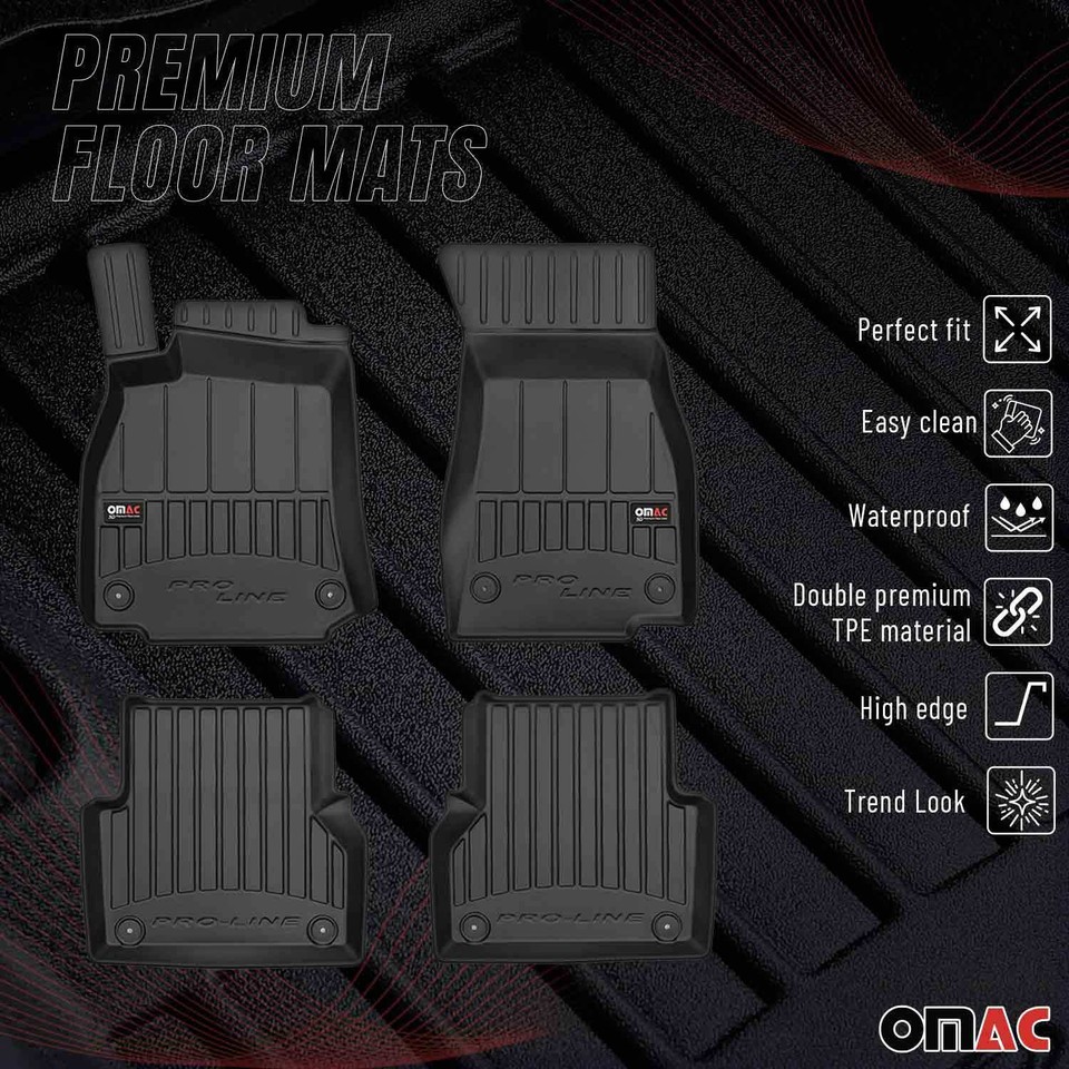 OMAC Premium Floor Mats for Audi A6 S6 RS6 2019-2024 Waterproof Heavy Duty | eBay
