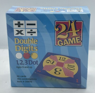 NEW 24 Game Double Digits 1 2 3 Dot Math Game 96 CARDS SEALED! | eBay