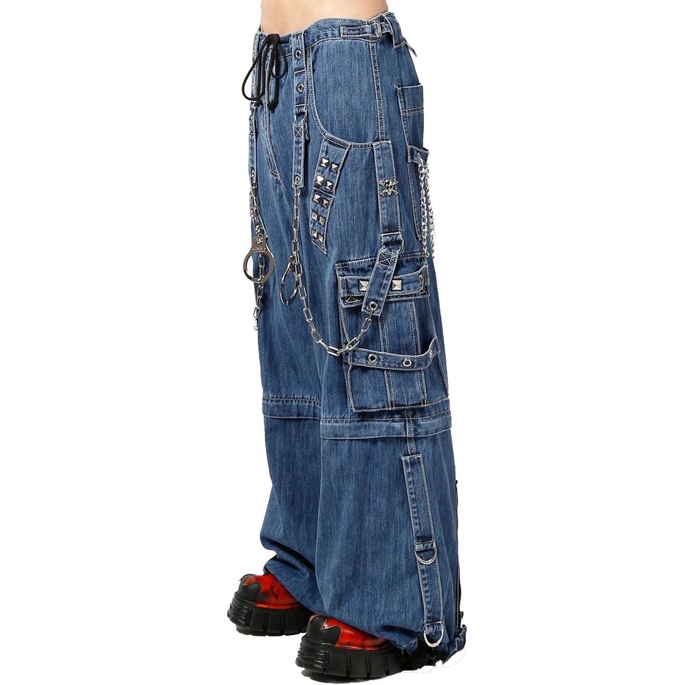 BLUE JEANS EXTREME BONDAGE ROCKER CYBER GOTH STEAMPUNK BIKER TRIPPPANT ...