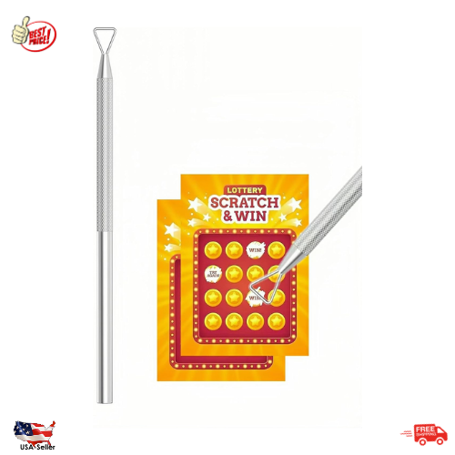Metal Scraper Tool for Lottery Tickets and Scratch Off Cards with ...