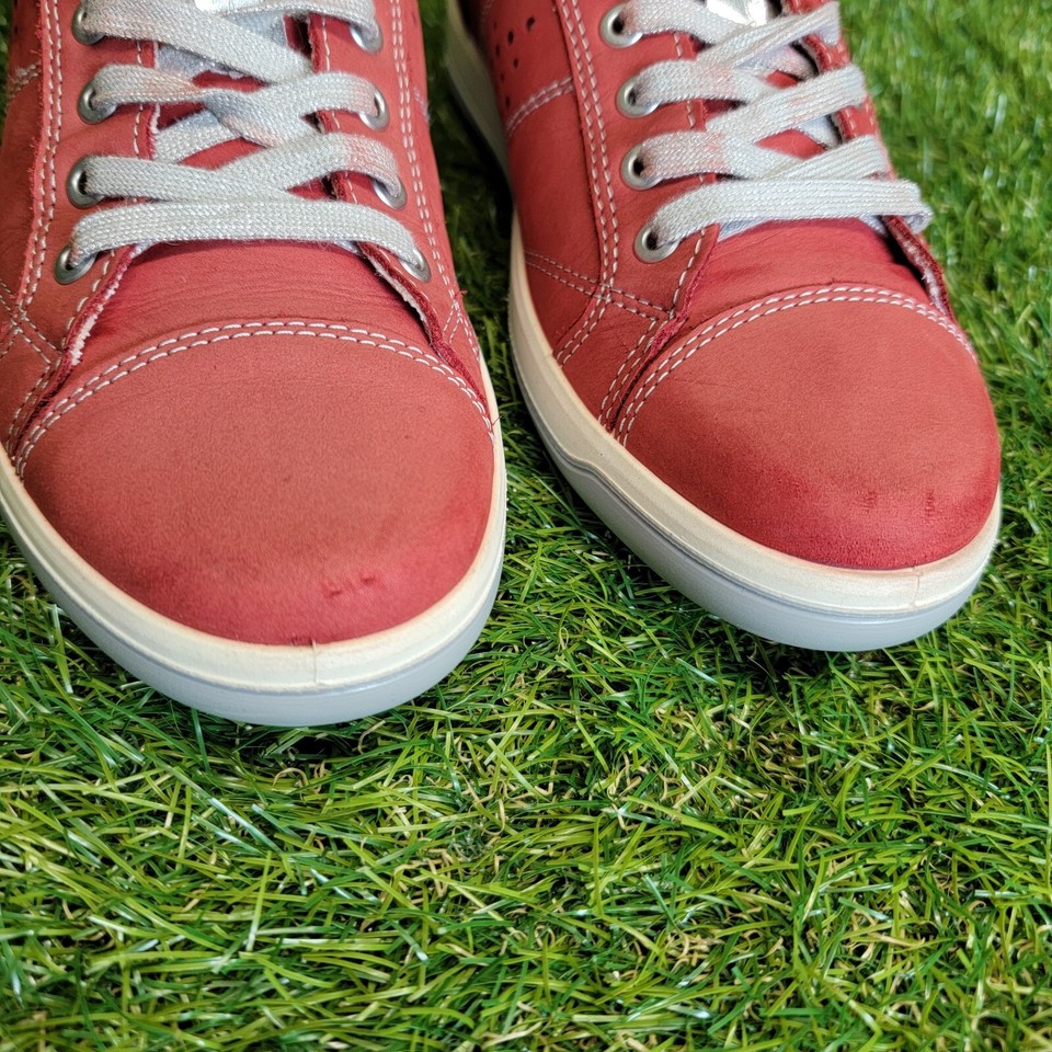 Women's Medicus " HANNE" Red Suede Sneakers Size 7.5 UK/ 9 US Made In ...