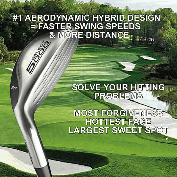 #1 TOUR DRIVING ONE IRON HYBRID LONG DRIVER ANTISLICE CUSTOM GOLF CLUB ...
