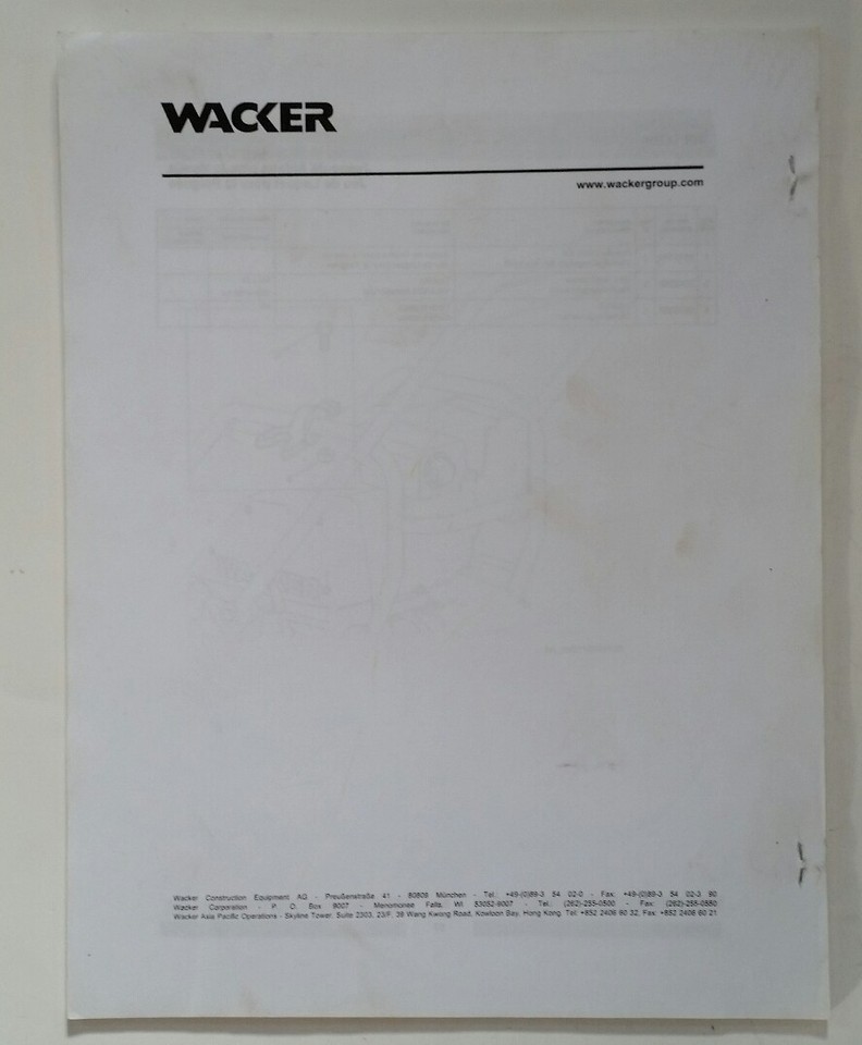 WACKER WP 1550A VIBROPLATE COMPACTOR PARTS MANUAL Multi-Lingual | eBay