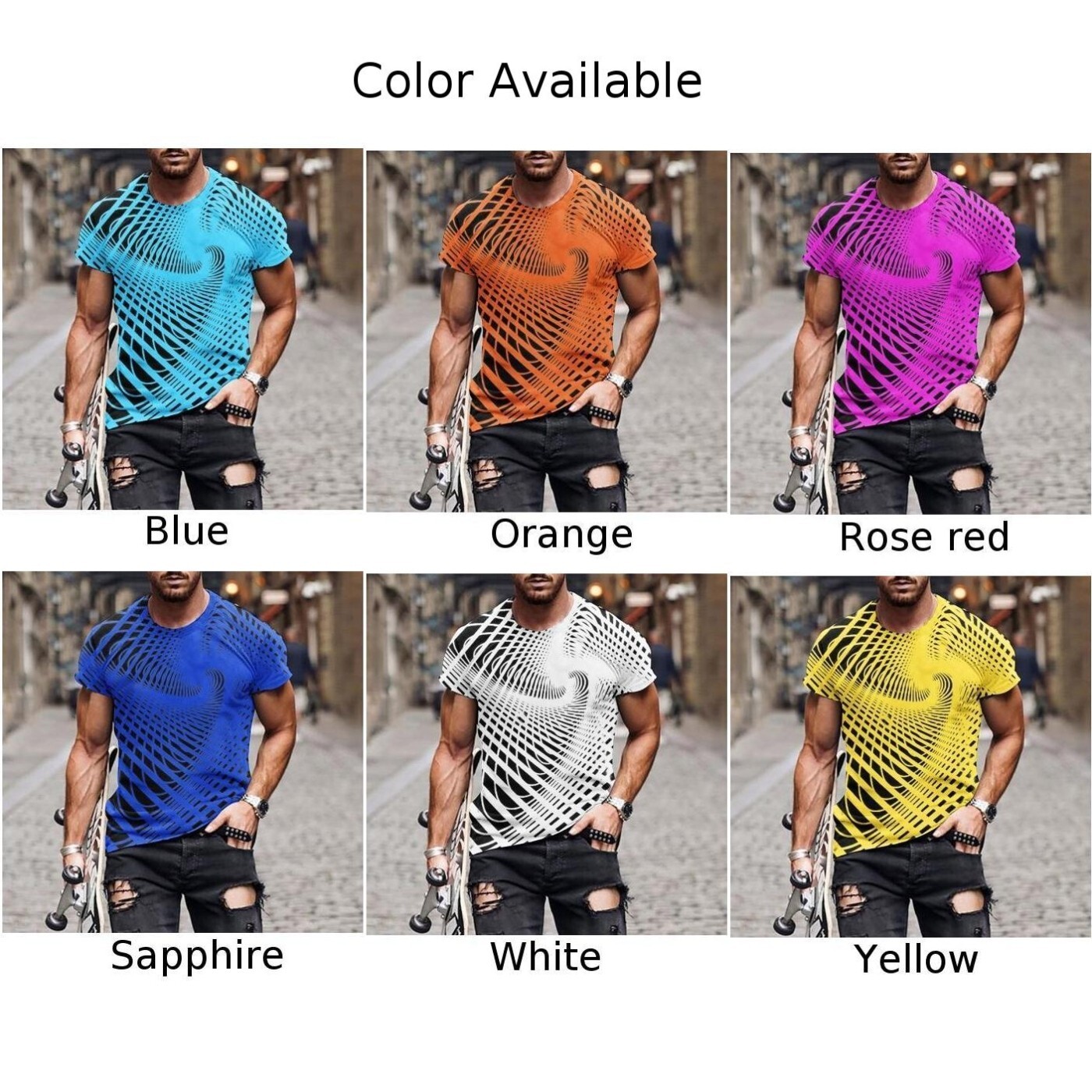 Men's 3D Print Graphic T Shirt Muscle Fit Tee for Active Wear and ...