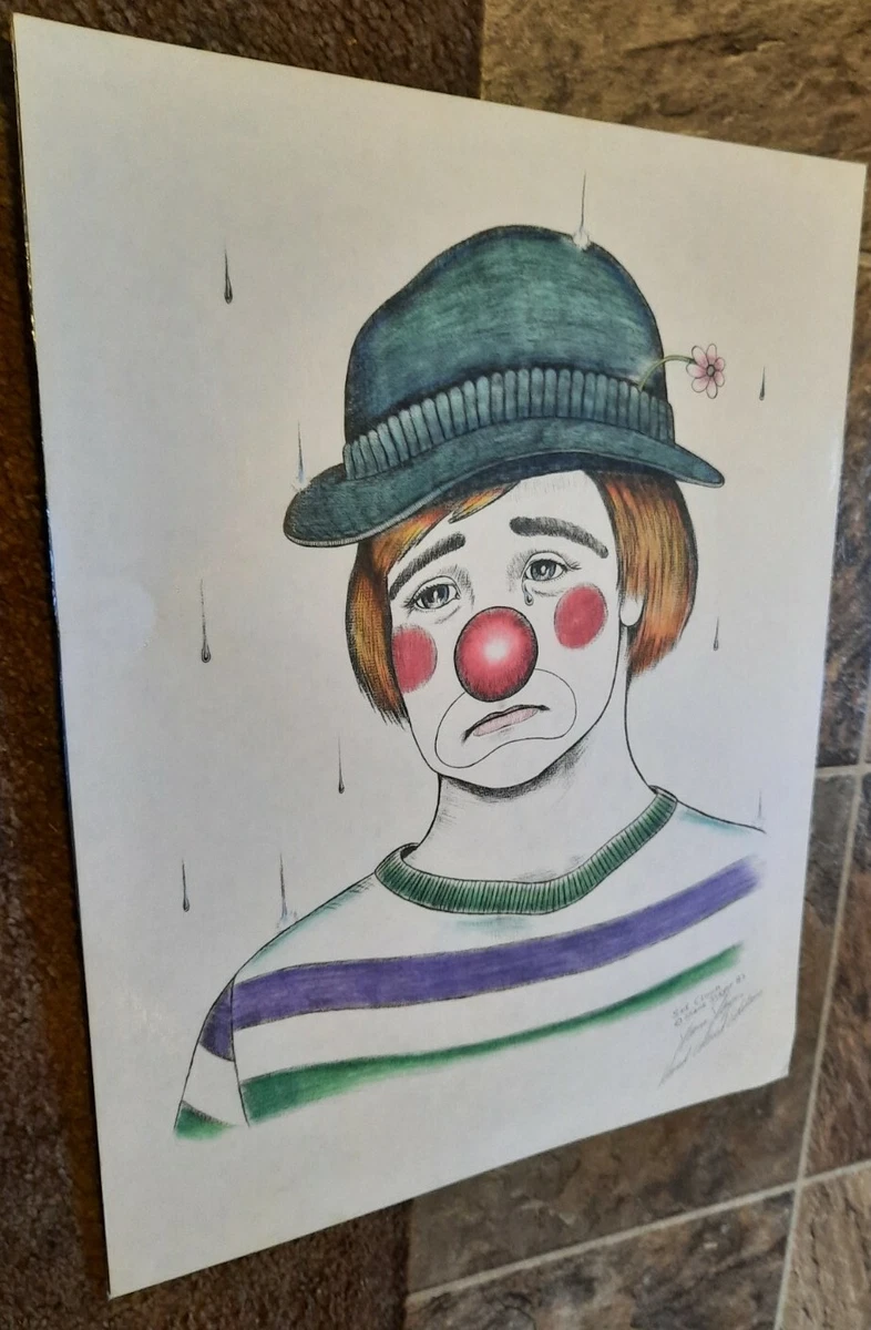 Sad Clown Drawing