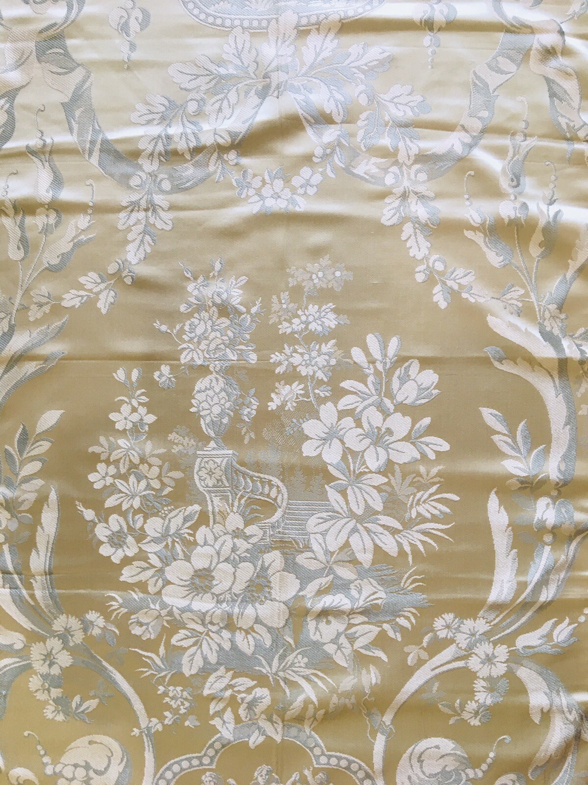 Vintage Scalamandre Silk and Linen with Fabric Show Room Sample 49" x ...