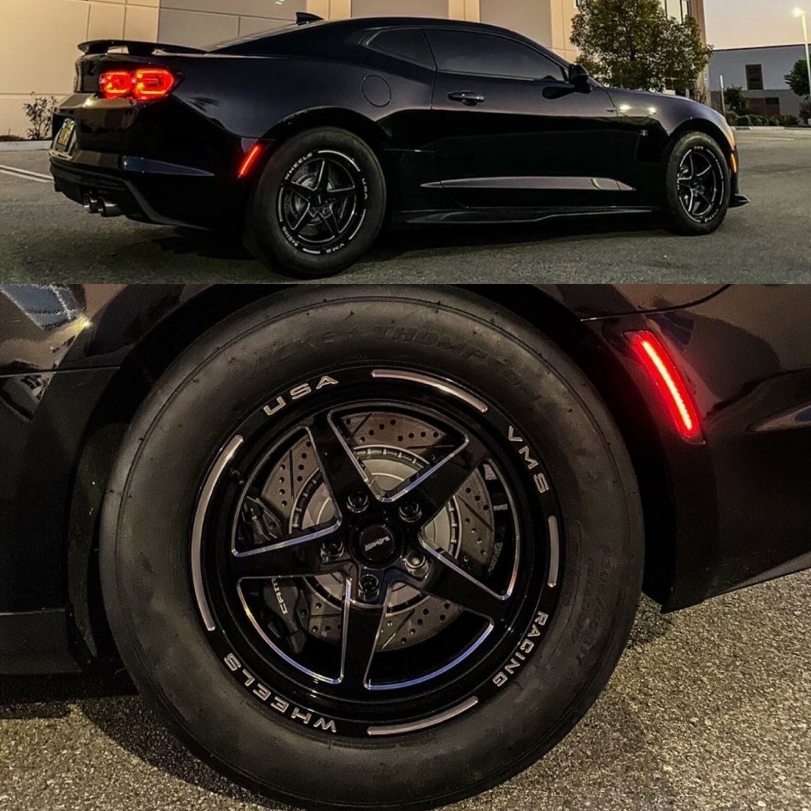 2 VMS RACING V-STAR 17X10 REAR DRAG RACE RIMS WHEELS FOR 11-21 CHEVY ...