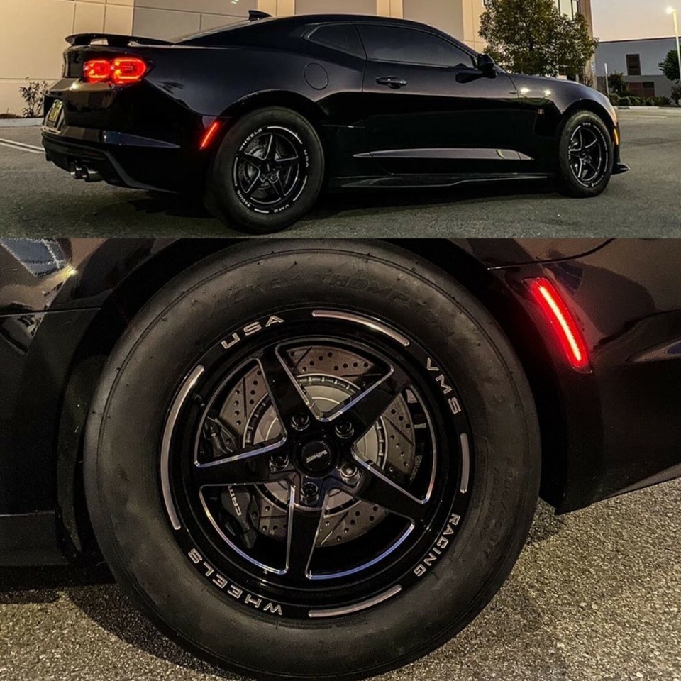 2 VMS RACING V-STAR 17X10 REAR DRAG RACE RIMS WHEELS FOR 11-21 CHEVY ...