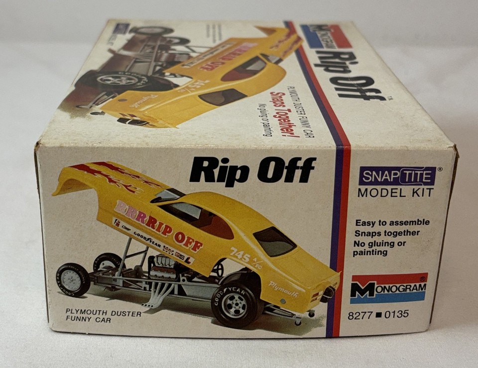 1972 Monogram RIP OFF Tom Daniel Plymouth Duster Funny Car model ~JUST ...