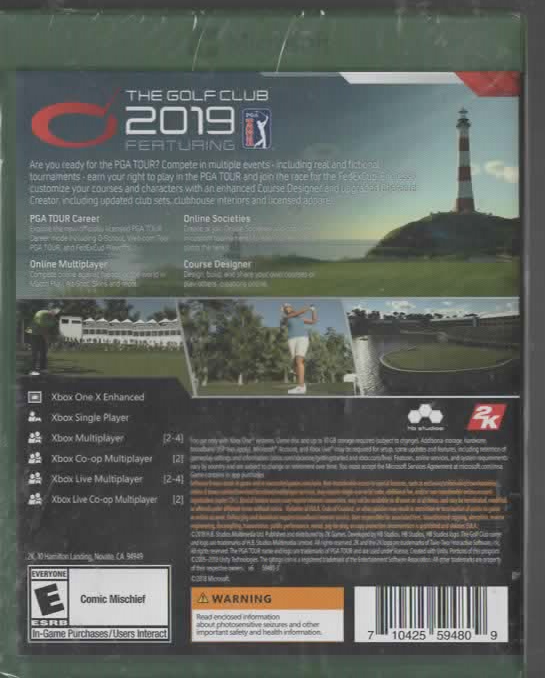 THE GOLF CLUB 2019 PGA TOUR XBOX ONE TPC GAME BRAND NEW SEALED | eBay