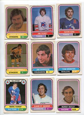 1975-76 O Pee Chee 9 Cards Lot WHA World Hockey Association 16639 | eBay