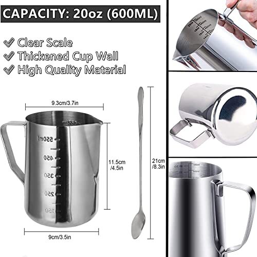 RHBLME 20oz Stainless Steel Candle Wax Melting Measuring Pot Cup with ...