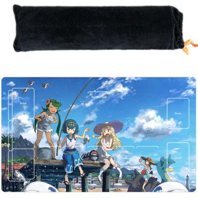 Lillie Lana Lapras Playmat TCG Card Game Play Mat Gaming Desk Mat Mouse ...