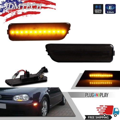 Smoked LED Front Side Marker Lights For Volkswagen MK4 Jetta GTI R32 ...