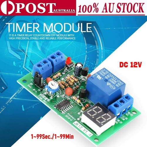 DC 12V Trigger Delay Time Turn on Switch Timer Relay Module Adjustable ...