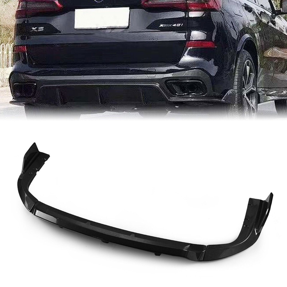 3pcs Black Carbon Rear Diffuser ABS Fit For BMW X5 G05 M Sport 2019 ...