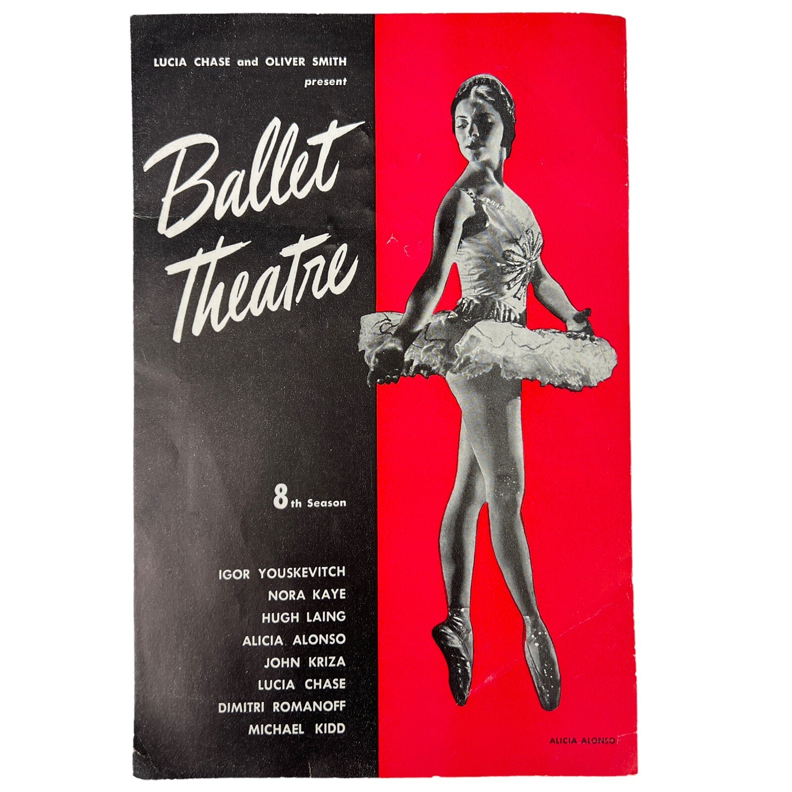 1946 Vintage BALLET THEATRE Handbill Pamphlet Alicia Alonso Nora Kaye ...
