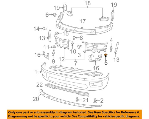 CHRYSLER OEM 09-12 1500 Front Bumper Bumper Components-Bumper U-Nut ...