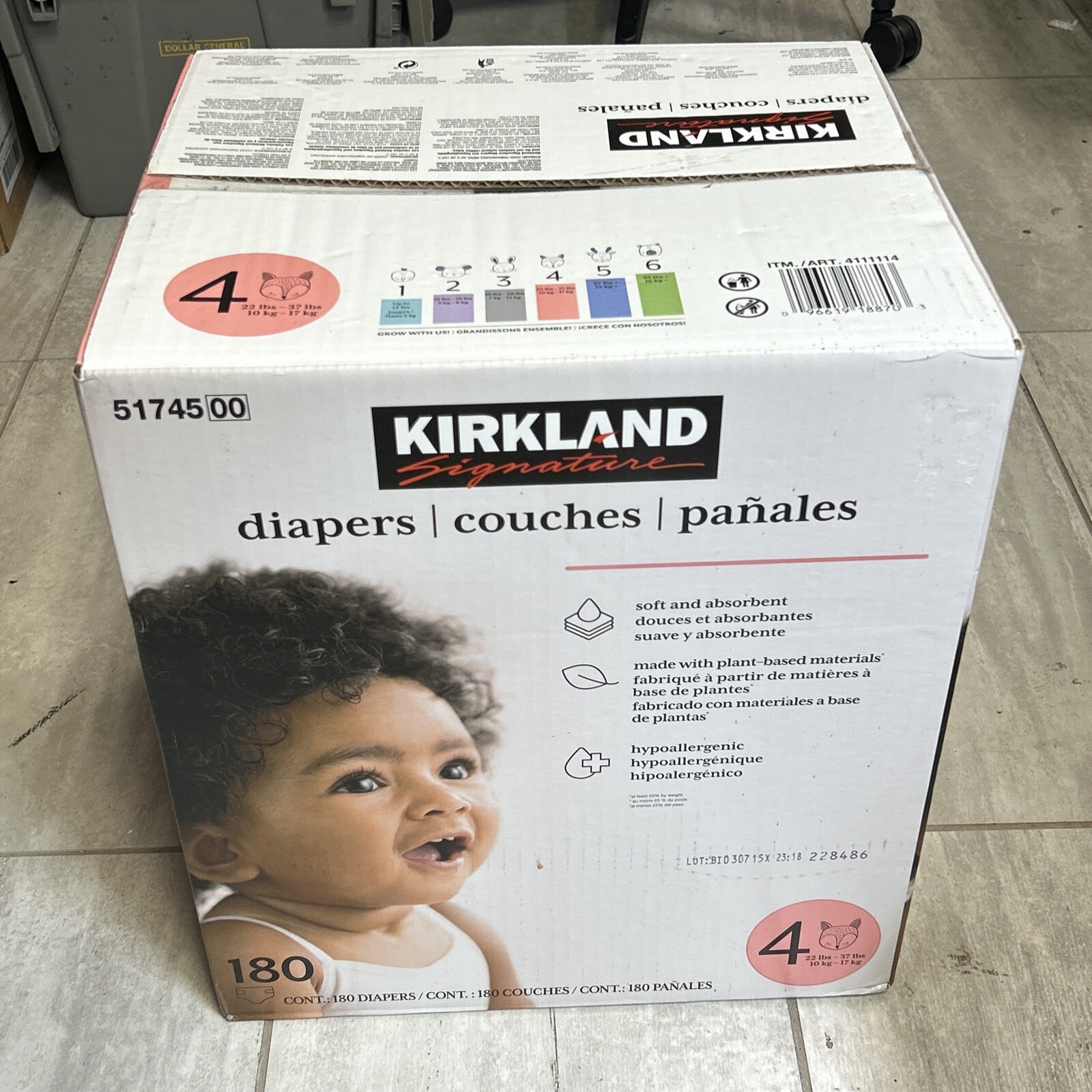 Kirkland Signature Diapers Size 4: 22-37lbs, 180 Count | eBay
