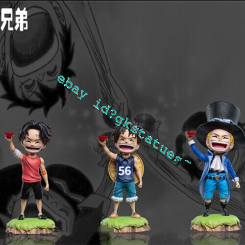 WM Studio One Piece Monkey D Luffy Resin Statue ACE Model Sabo Pre ...