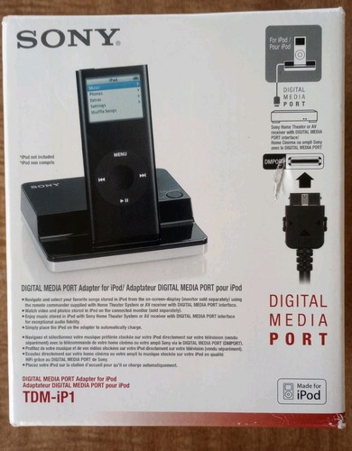 Sony TDM-iP1 Digital Media Port Adapter iPod Dock Home Theater Docking ...