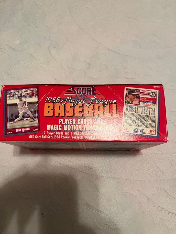 Vintage Score 88 Baseball Logo And Trading Cards Factory Box Sealed ...