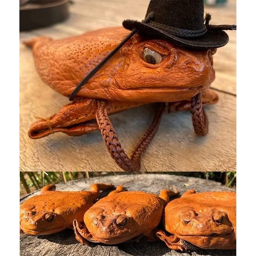 Fun Animal Toad Wallet Funny Dress up Casual Bag Durable Leather Couple ...