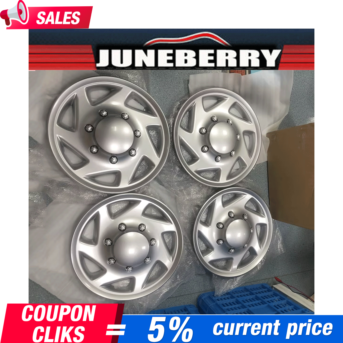 4 for Ford E150 E250 Econoline Van 16" Full Wheel Covers Hub Caps Rim ...