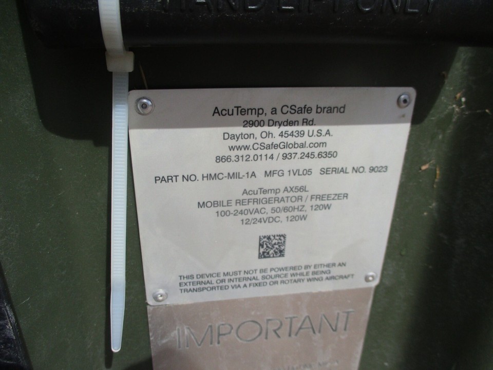 Lot of 2 Acutemp AX56L Mobile Refrigerator/Freezers, Blood Storage ...