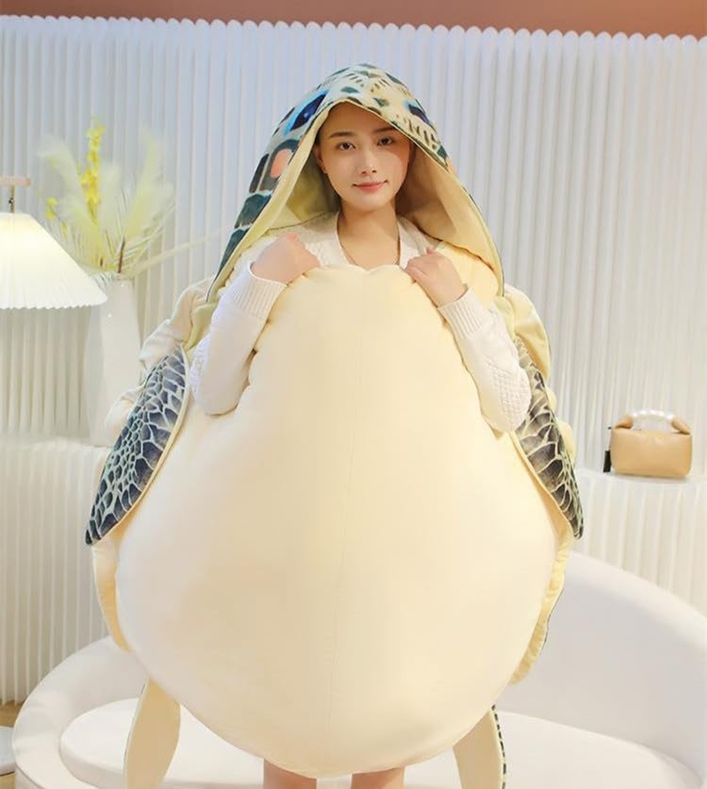 CARTBAE Turtle Shell Stuffed Animal Soft and Comfortable Tortoise Plush ...