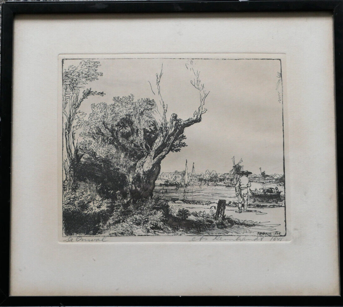 Rembrandt Landscape Etching