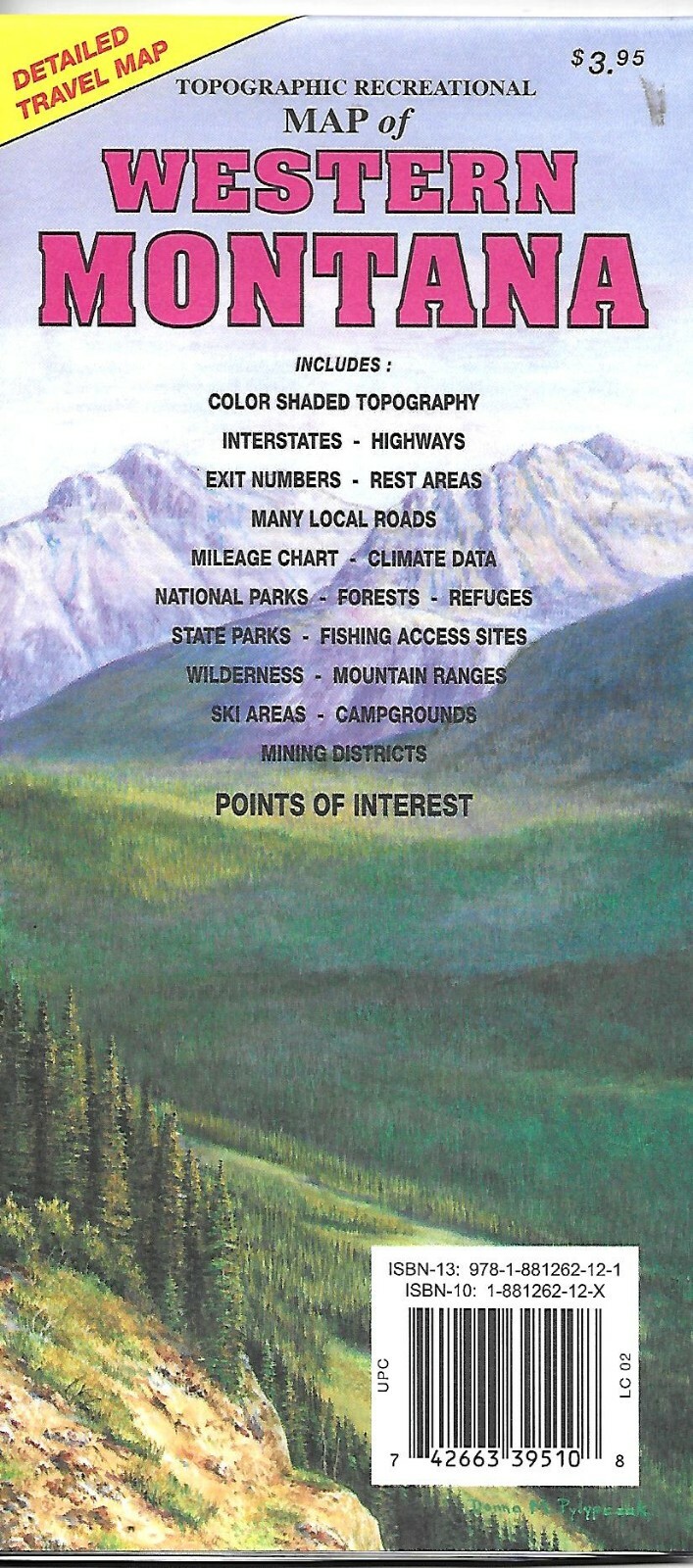 Western Montana Topographic Recreational Map by GTR Mapping (2012 ...