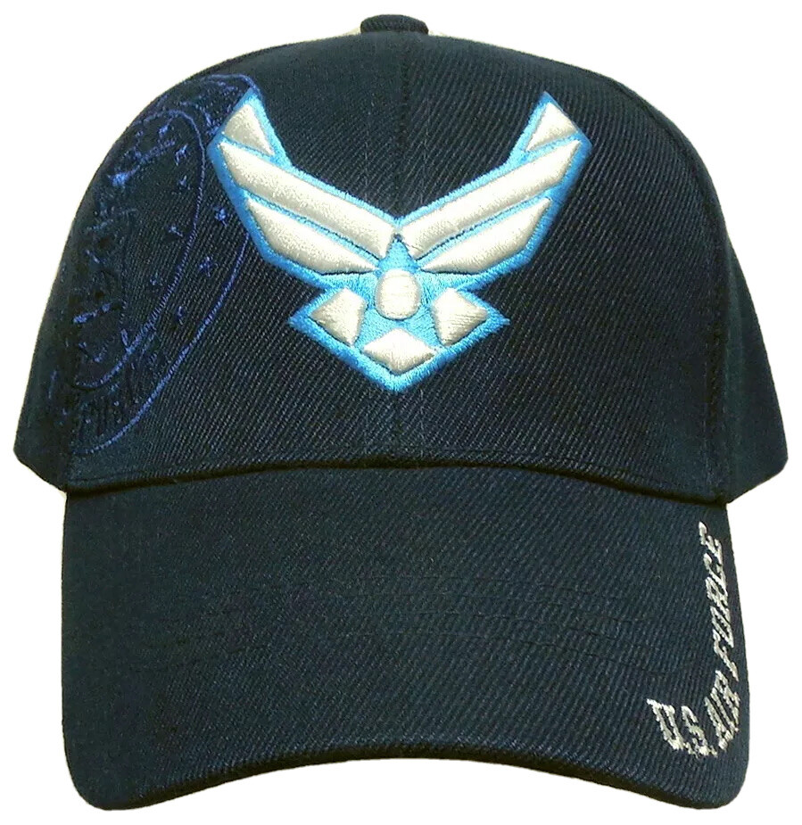 NEW EMBROIDERED U.S. AIR FORCE USAF WINGS INSIGNIA LOGO EMBLEM CAP HAT ...