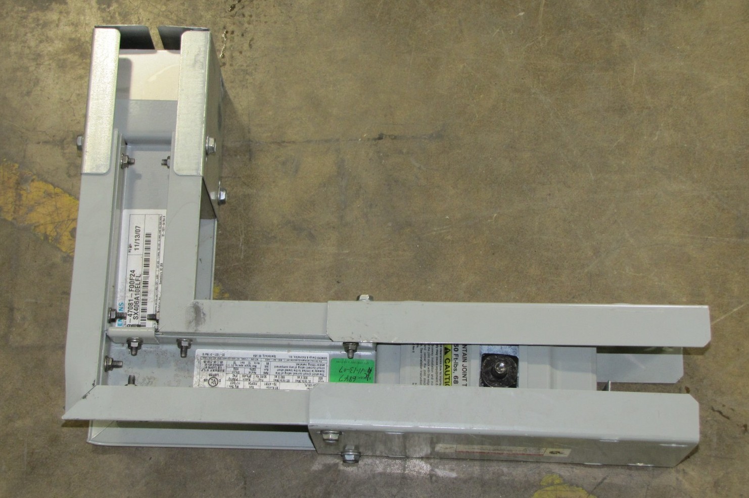 SIEMENS SENTRON SX406A10ELFL 600A 600 A AMP 600V 3PH 4W 90° ELBOW ...